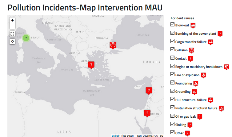 Pollution Incidents Map — REMPEC Regional Marine Pollution Emergency ...